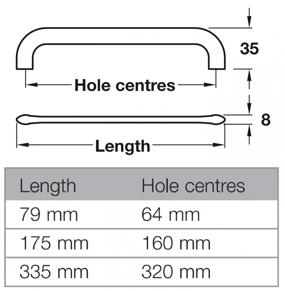 D Pull Handle Cabinet Door Drawer CURLY - solmer.co.uk